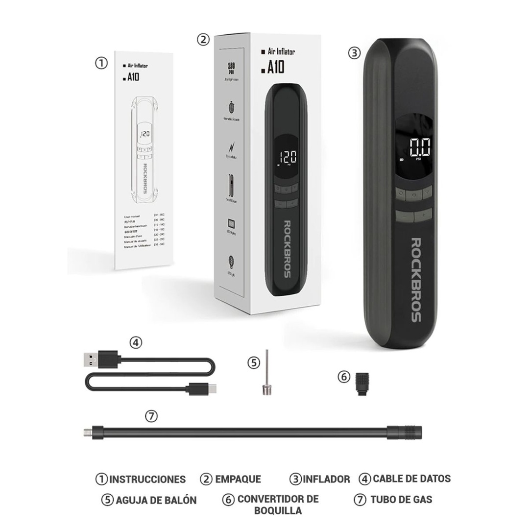 Inflador Eléctrico Compresor De Aire Digital Aire libre / outdoor ...